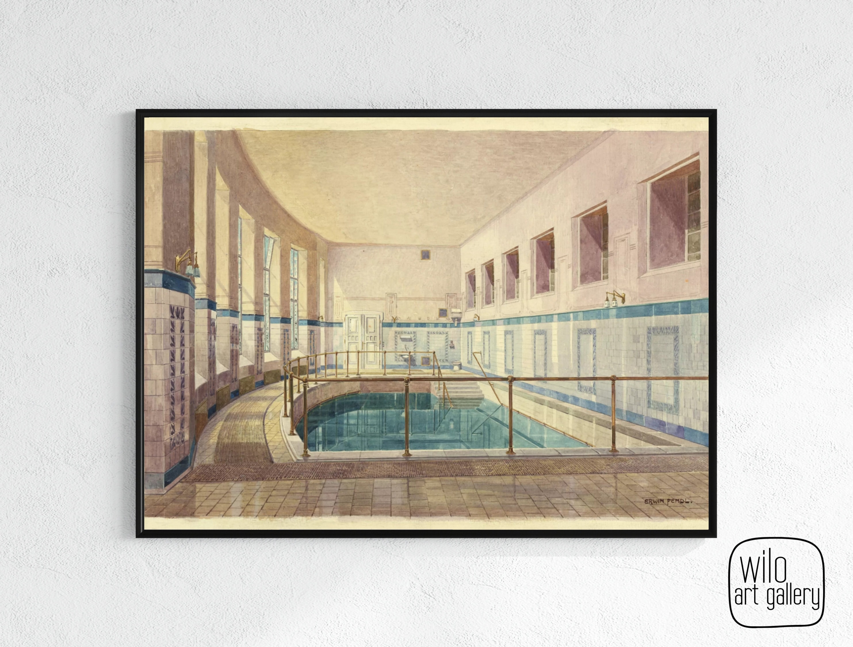 Vintage Pool Art Print La Piscine Retro Art Print Download - Etsy