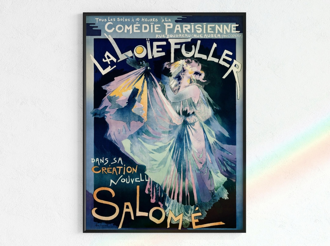 Vintage Loeie Fuller Poster, Folies Bergere | Printable Art Nouveau ...