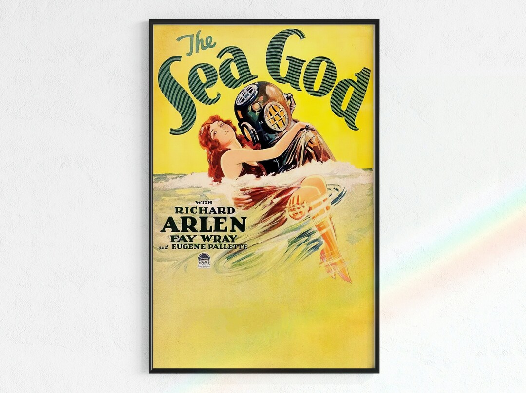 Retro Fay Ray Movie Poster, "god of the Sea" | Digital Download, Old Hollywood Aesthetic, Old ...