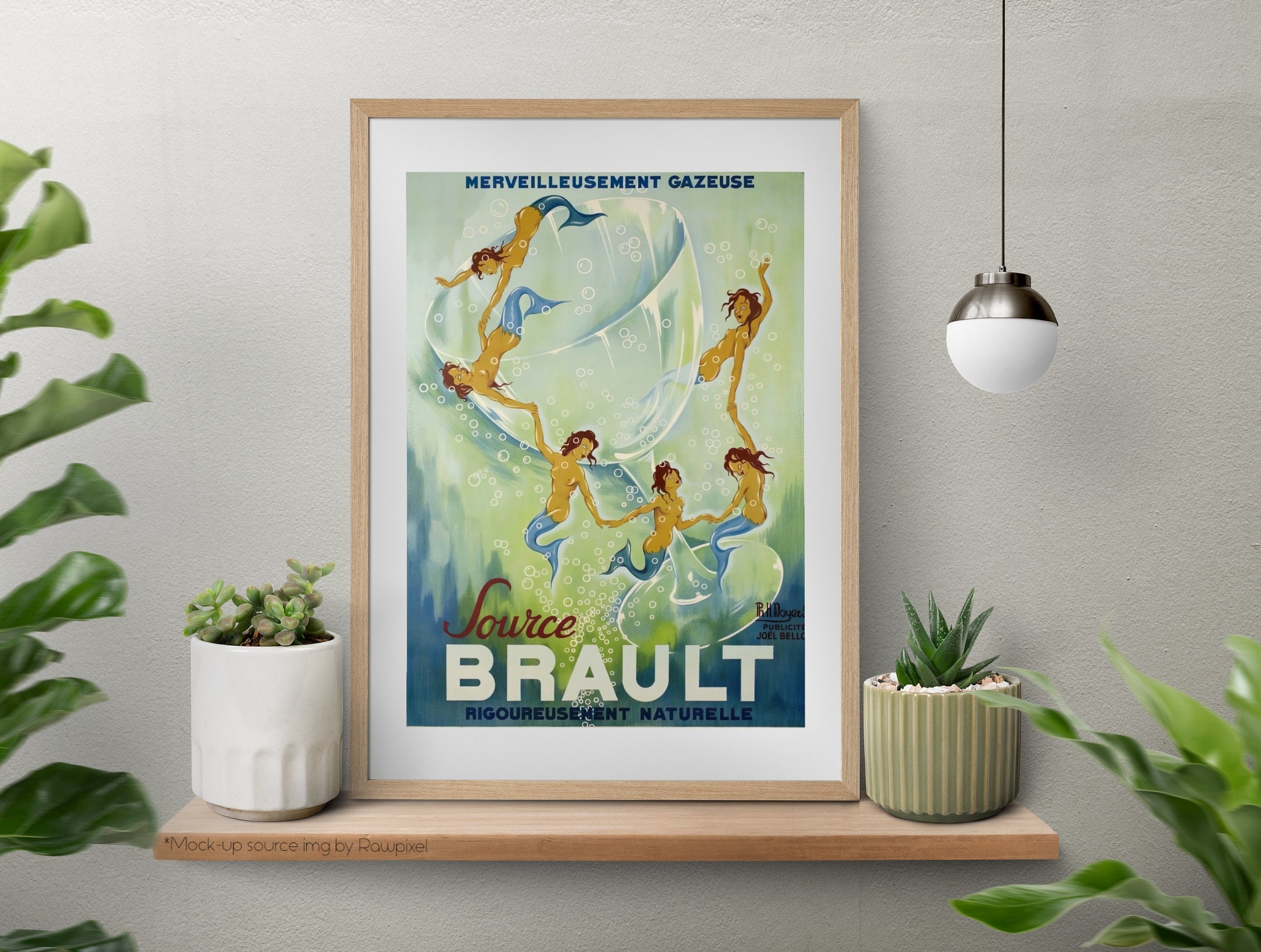 Popular Art Deco Mermaid Poster Printable Art, Retro Mermaid, Art Deco ...