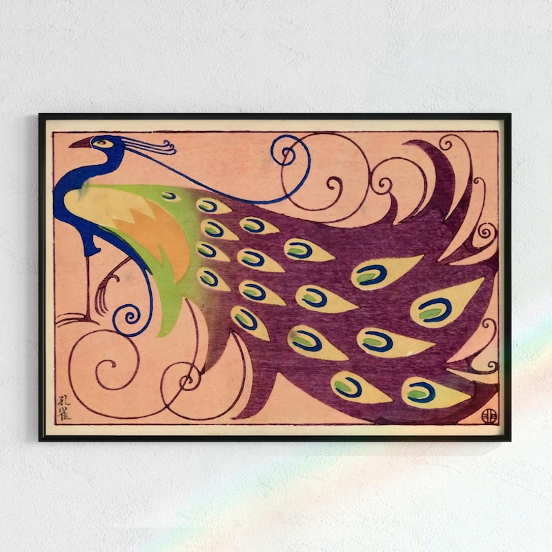 Art Deco Peacock - Etsy
