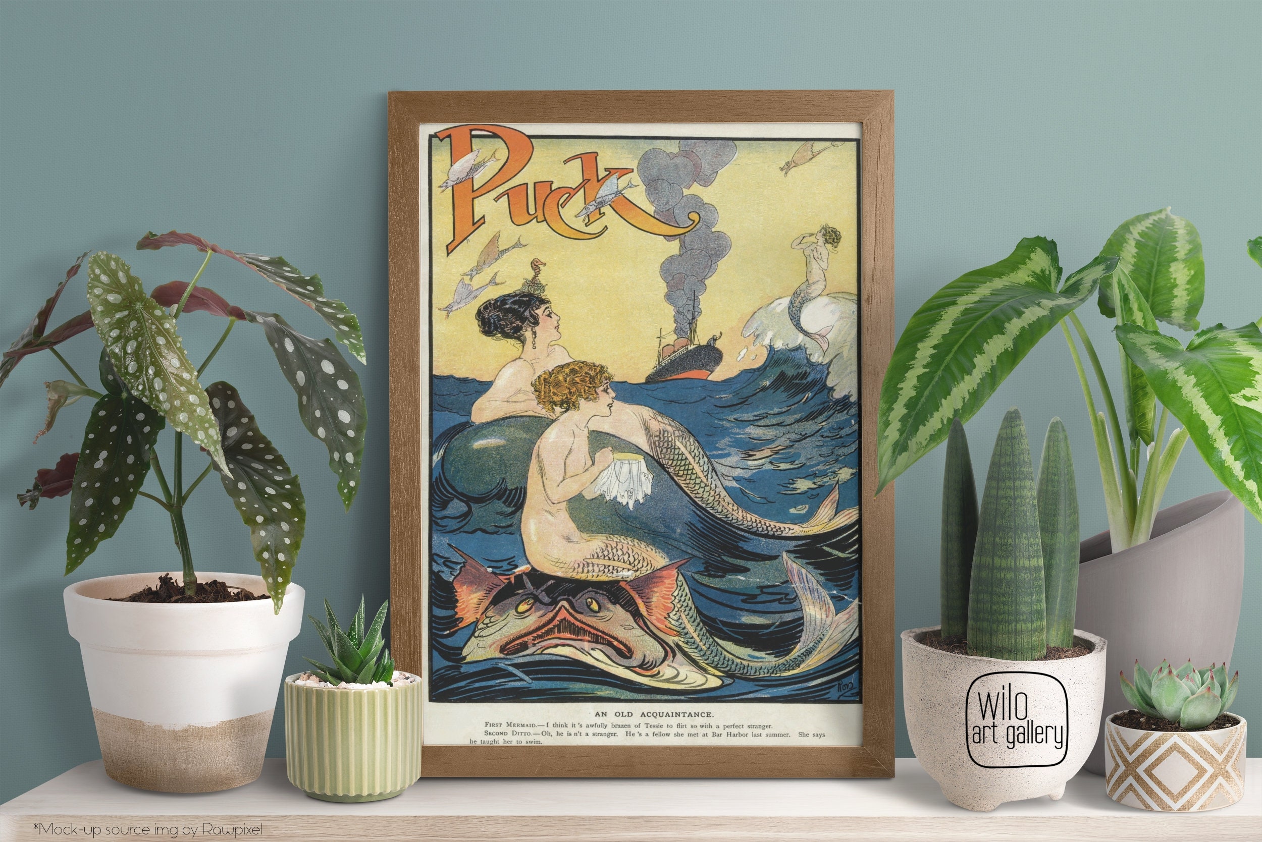 Vintage Mermaid Poster | Large Scale, Retro Mermaids, La Siréne ...