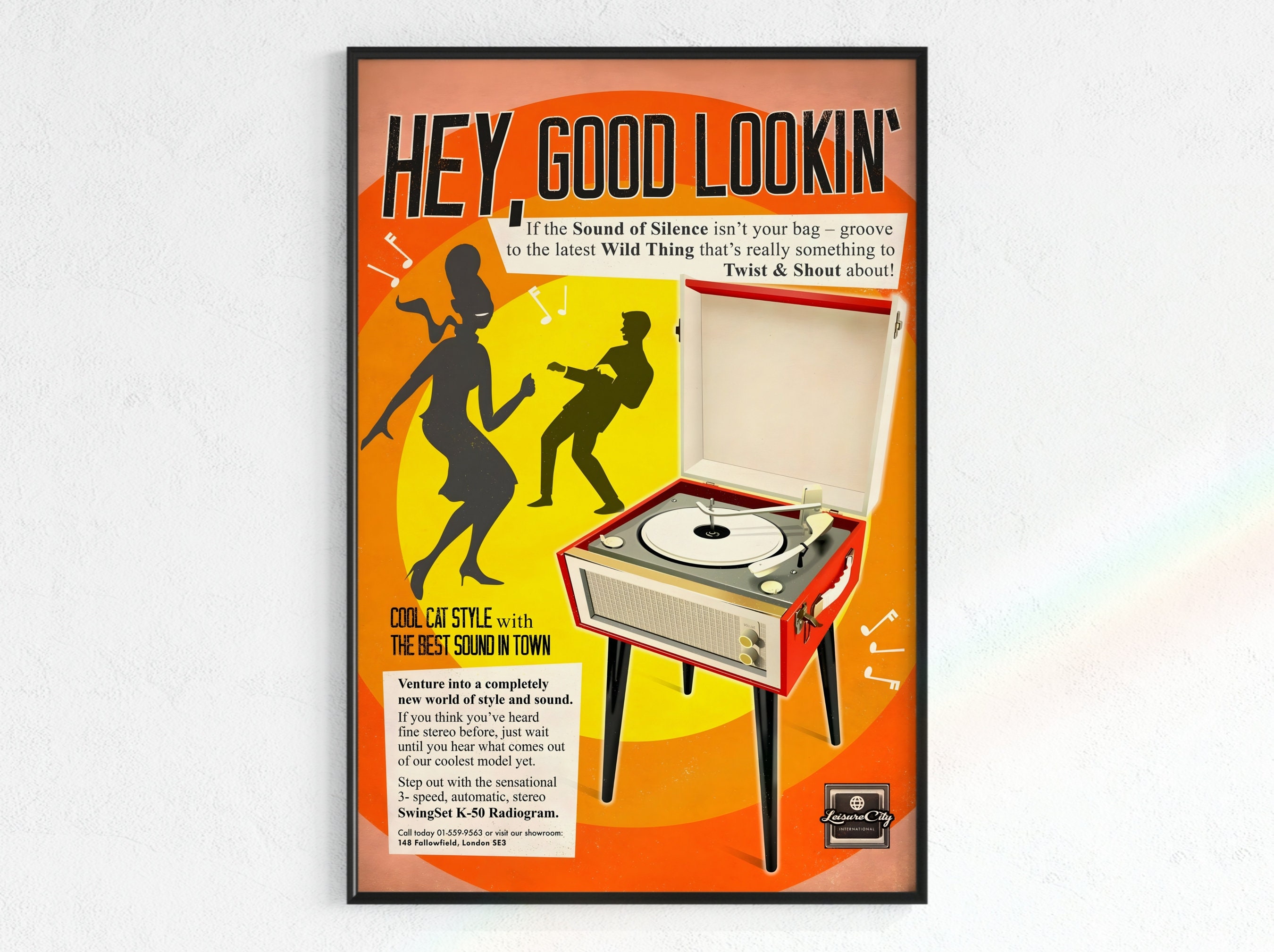 Retro Record Player Poster| Printable Vinyl Records Art, Records ...