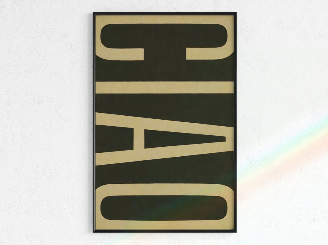 Ciao Poster | Digital Download Typography Poster, Aesthetic, Midcentury ...