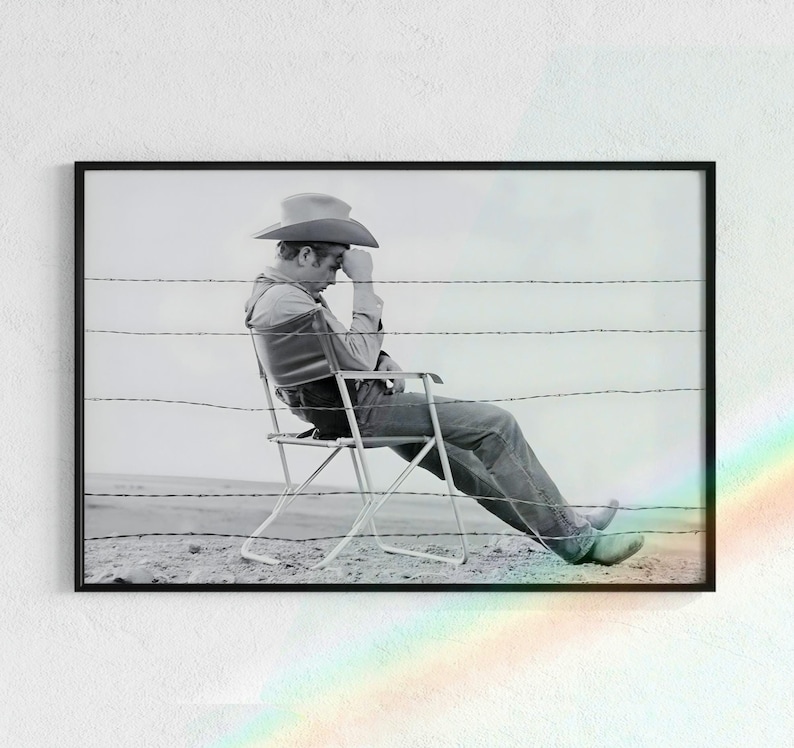 James Dean 'giant' Behind the Scenes Photo | Vintage Cowboy Print ...