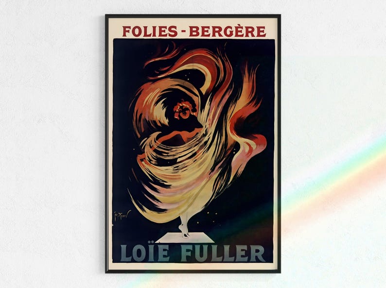 Vintage Loeie Fuller Poster, Folies Bergere | Printable Art Nouveau ...