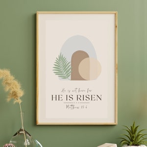 HE is Risen | Easter Decor | Easter Wall Art | Christian Wall Art ...