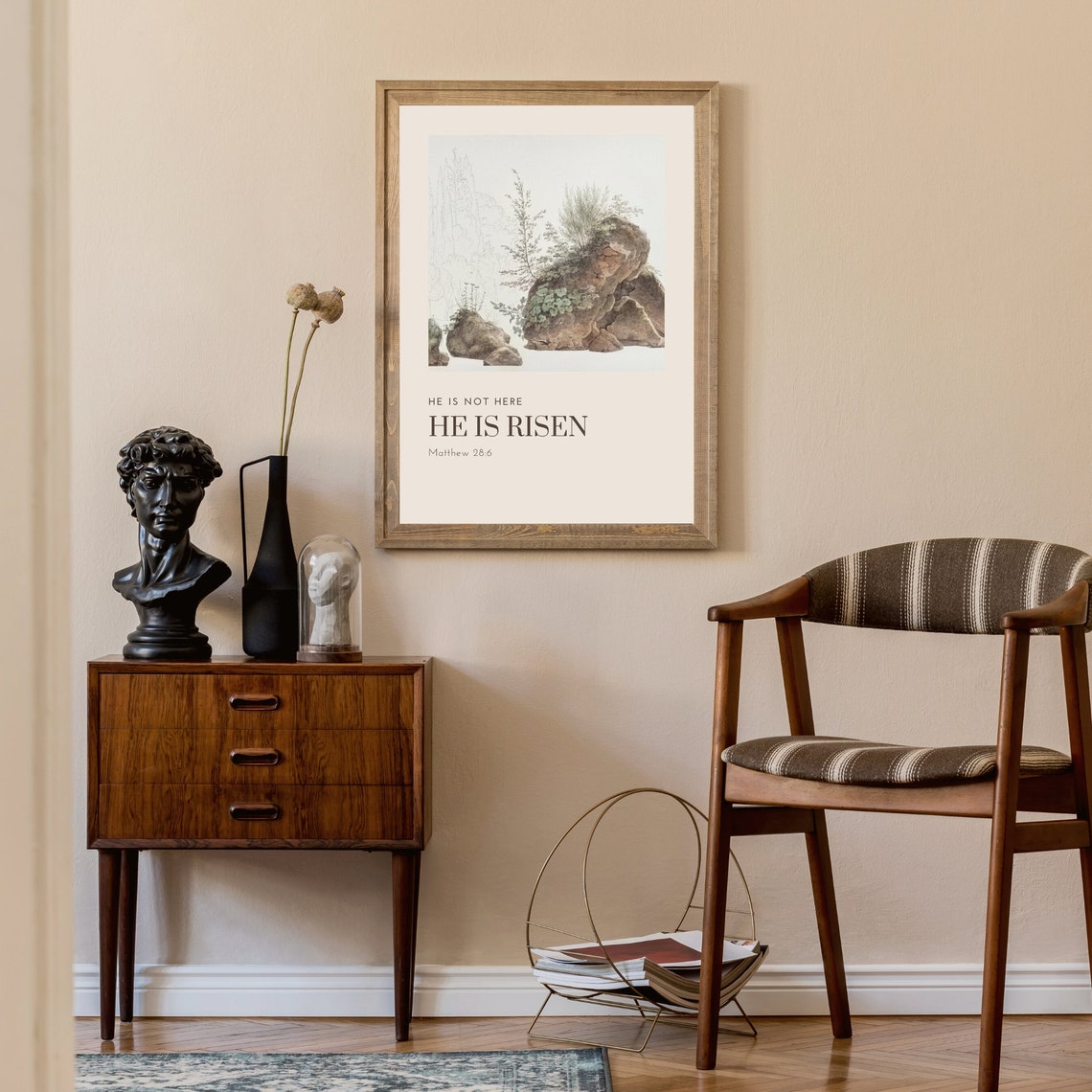 HE is Risen Easter Decor Easter Wall Art Christian Wall Art Easter ...