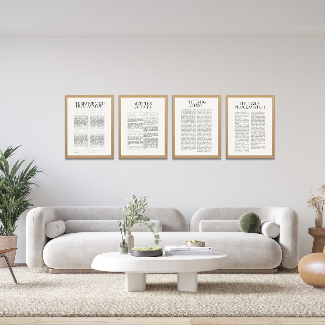 4x Proclamation Bundle | Vintage Printable Wall Art Set| LDS Wall Art ...
