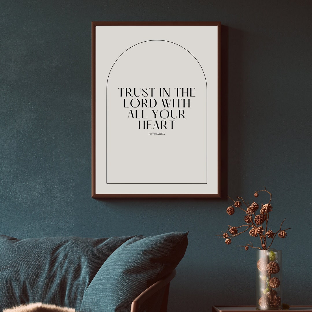 Trust in the Lord Arch| Christian Wall Art | Bible Verse Sign | Bible ...
