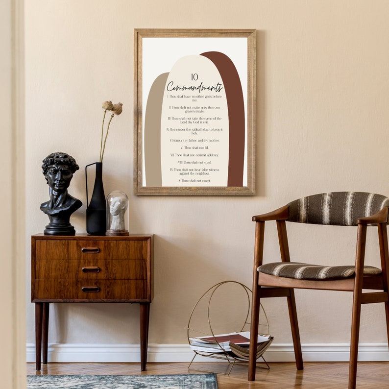 10 Commandments Boho Arch Wall Art Christian Wall Art - Etsy