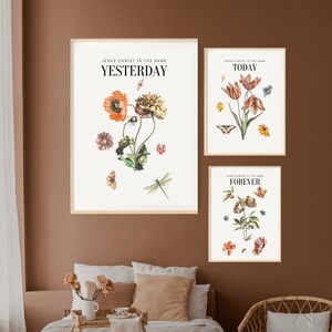 Jesus Christ is the Same, Yesterday, Today, Forever|christian Wall Art ...