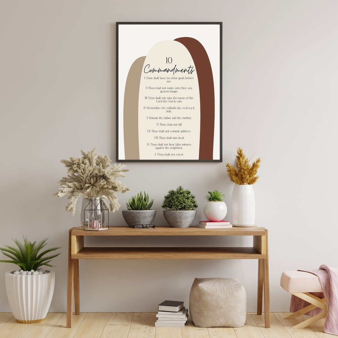 10 Commandments Boho Arch Wall Art| Christian Wall Art | Christian ...