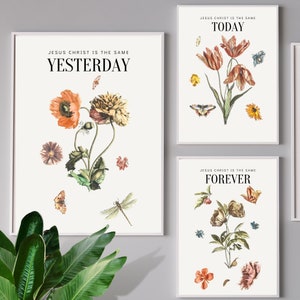 Jesus Christ is the Same, Yesterday, Today, Forever|christian Wall Art ...