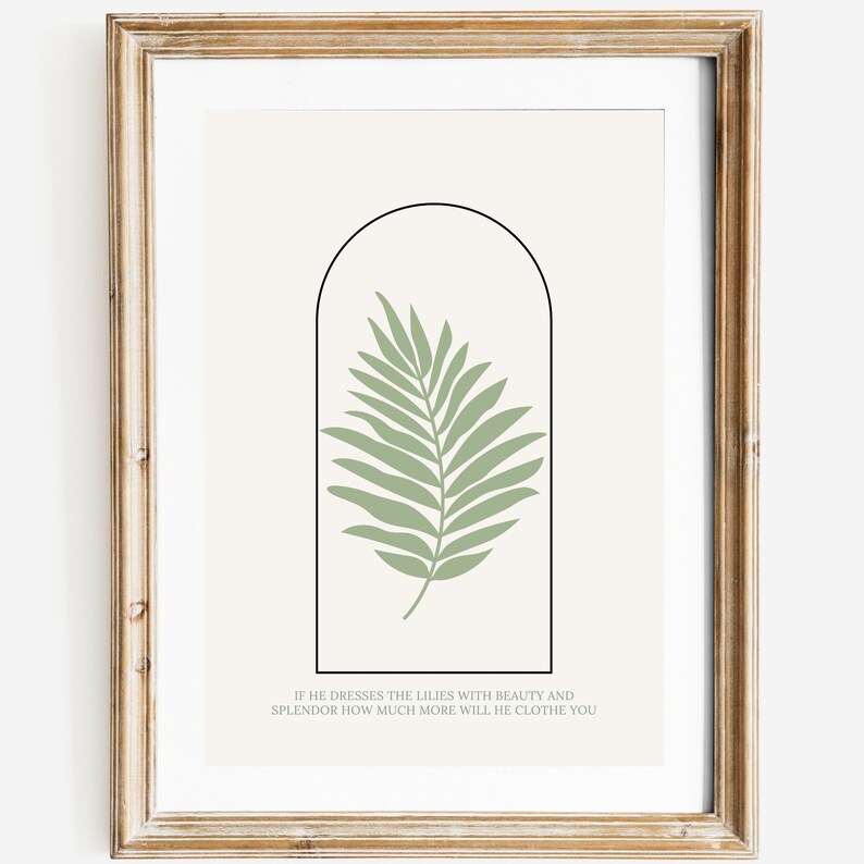 Sage Green Leaf Christian Scripture Art Print (digital Download) - Etsy