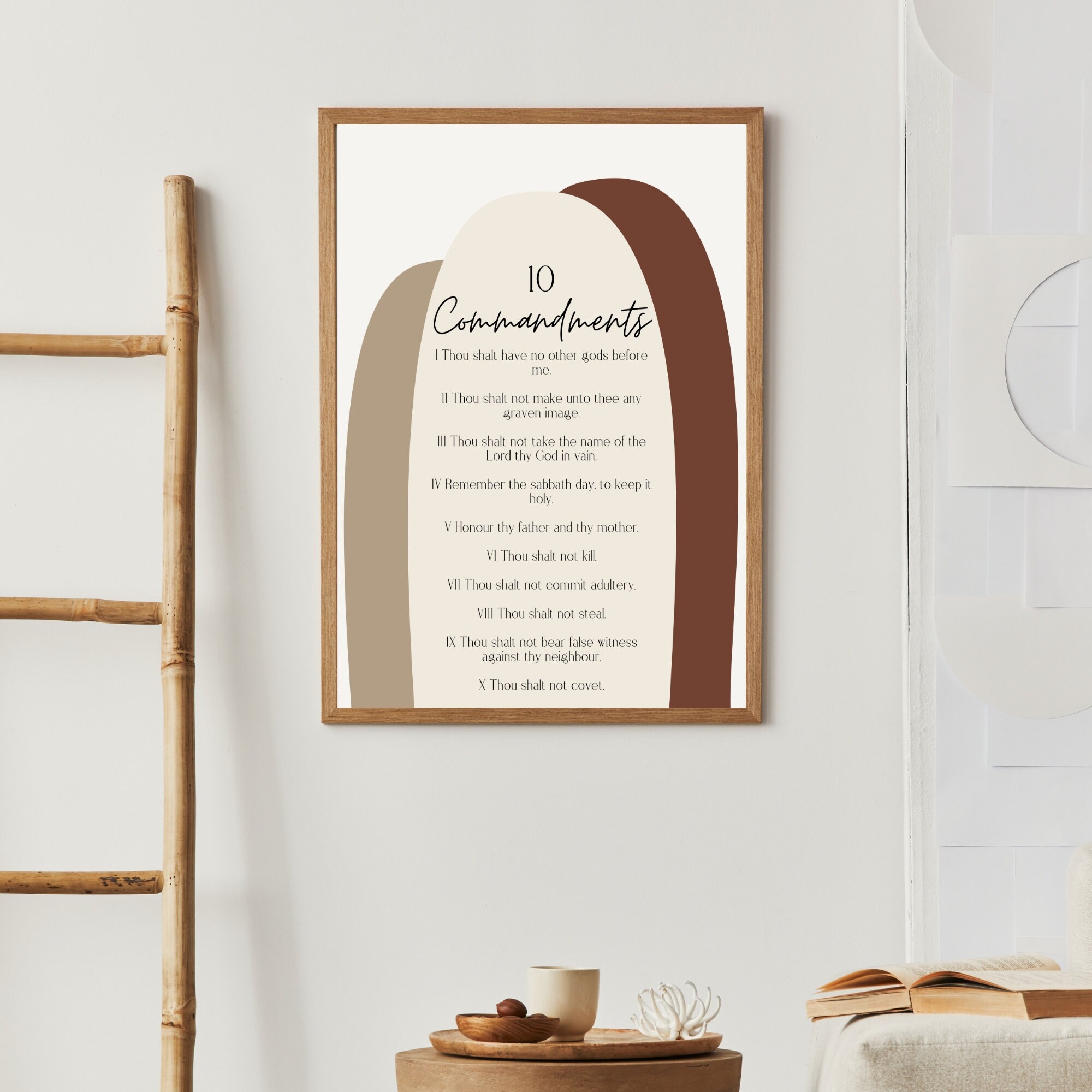 10 Commandments Boho Arch Wall Art| Christian Wall Art | Christian ...