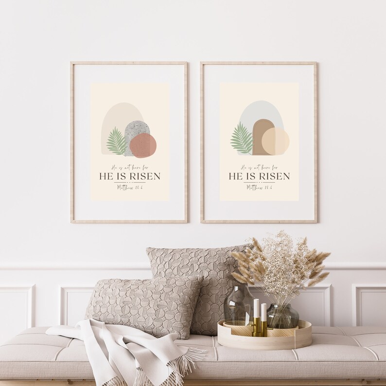 HE is Risen | Easter Decor | Easter Wall Art | Christian Wall Art ...