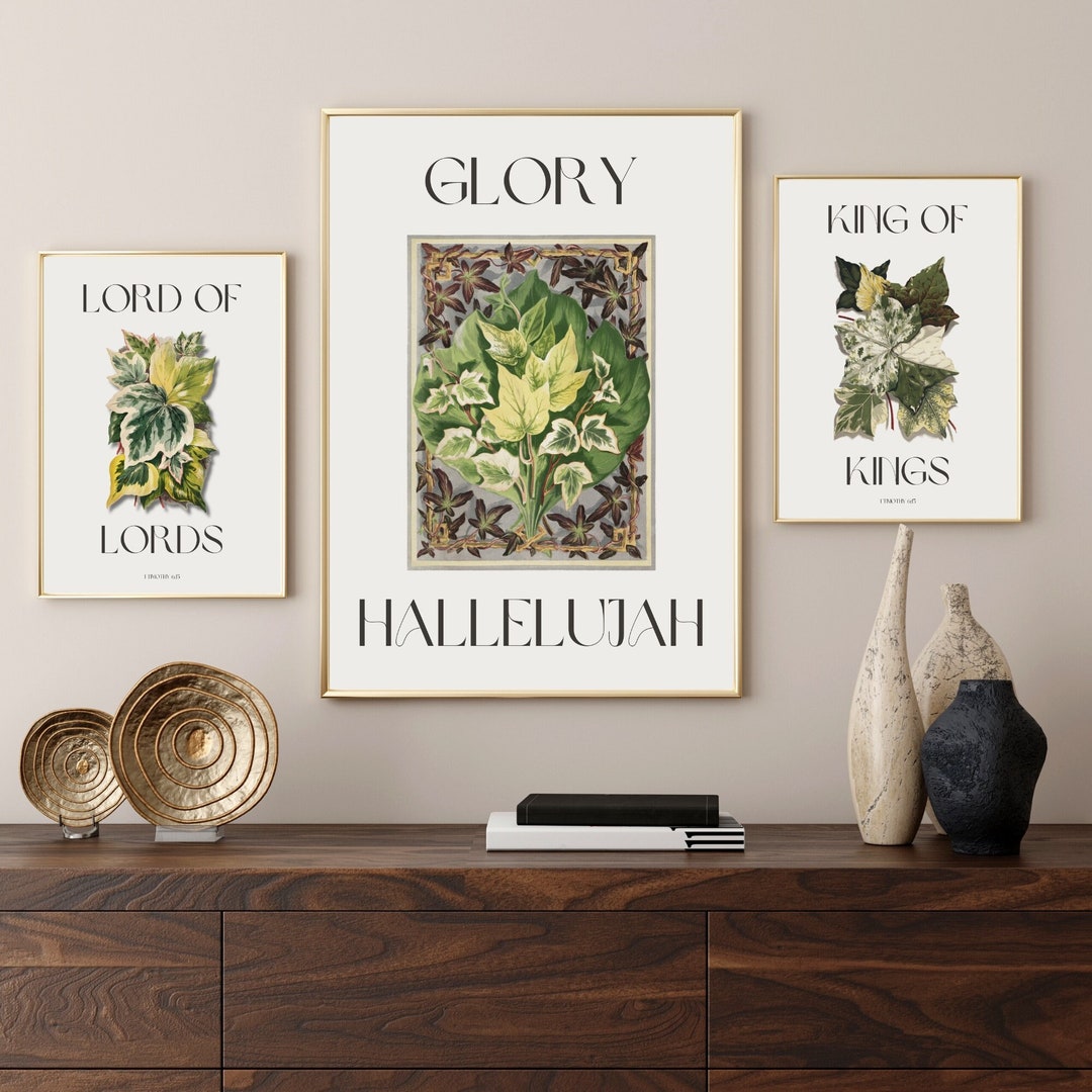 KING OF KINGS, Lord of Lords |scripture Art| Set of 3| Christian Wall ...