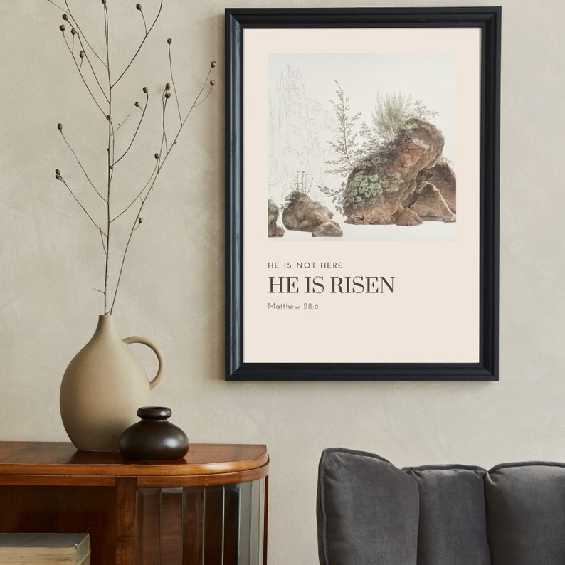 HE is Risen | Easter Decor | Easter Wall Art | Christian Wall Art ...