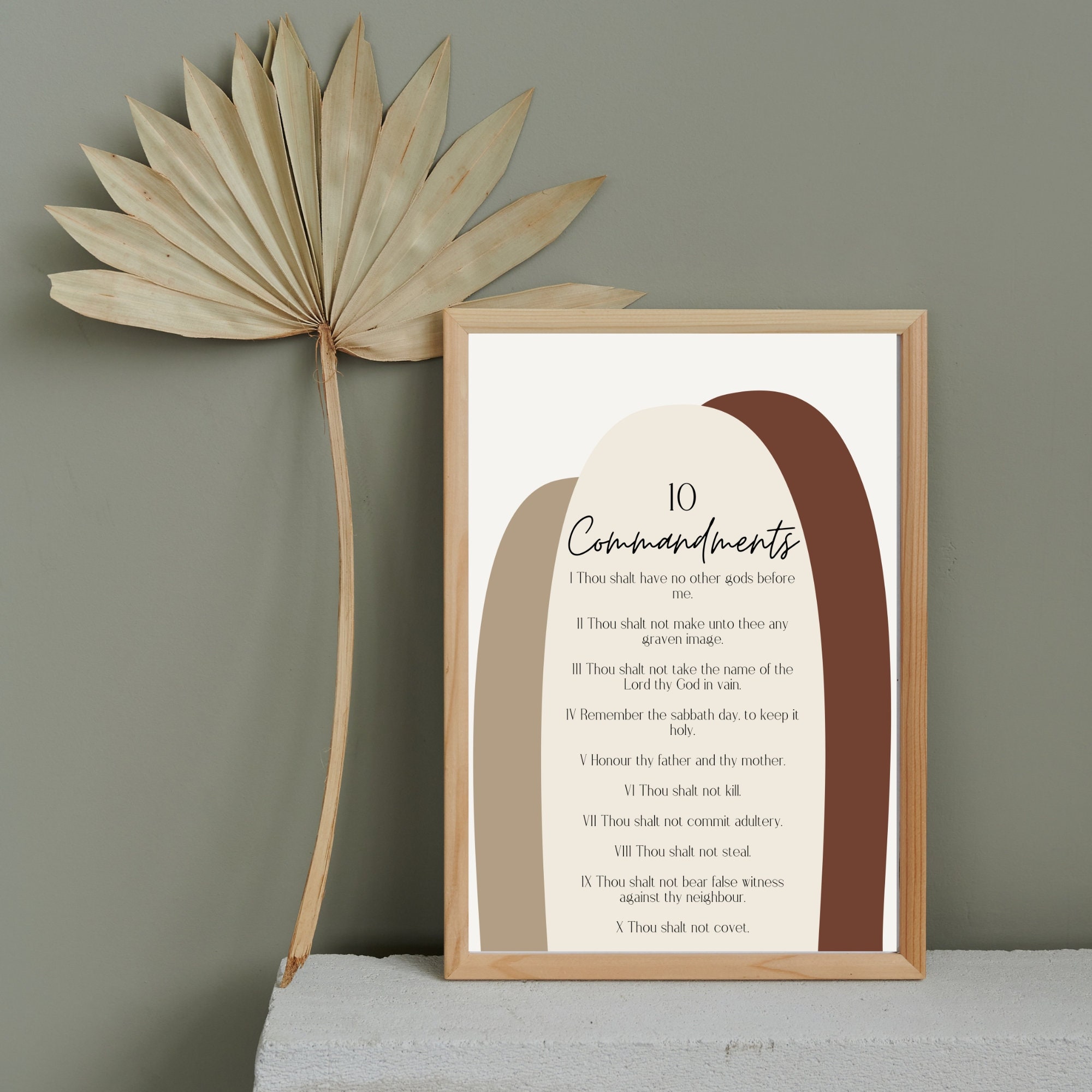 10 Commandments Boho Arch Wall Art| Christian Wall Art | Christian ...