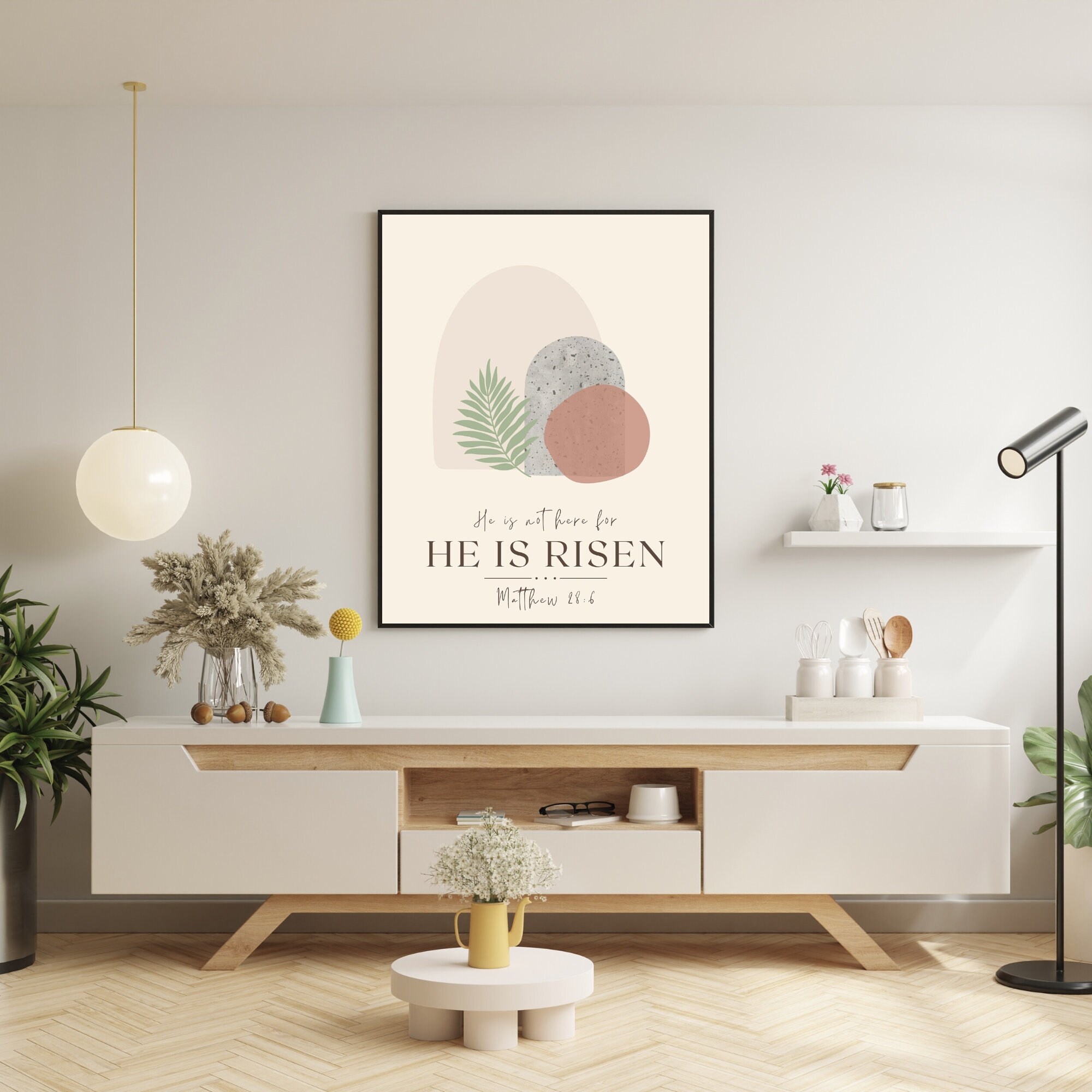 HE is Risen Easter Decor Easter Wall Art Christian Wall Art Easter ...
