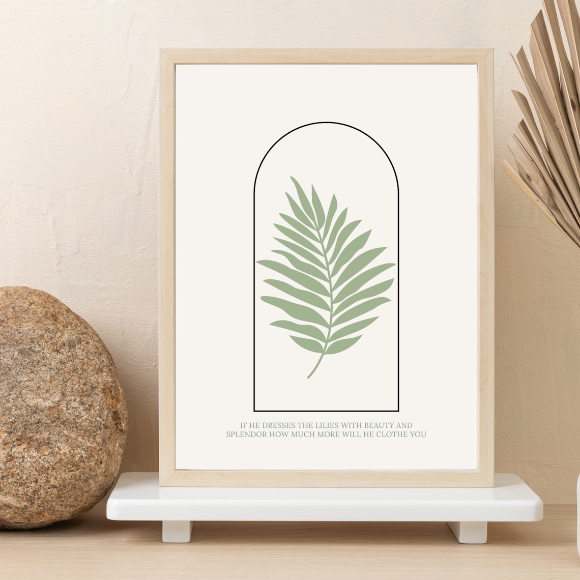 Sage Green Leaf Christian Scripture Art Print (digital Download) - Etsy