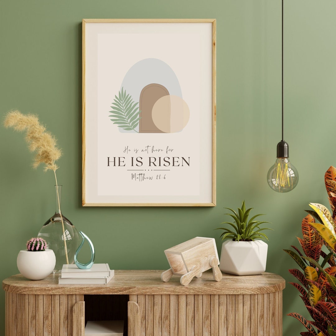HE is Risen | Easter Decor | Easter Wall Art | Christian Wall Art ...