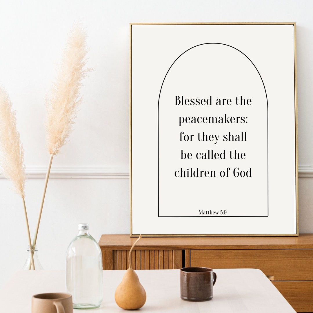 Blessed Are the Peacemakers| Arch Christian Wall Art | Christian Wall ...