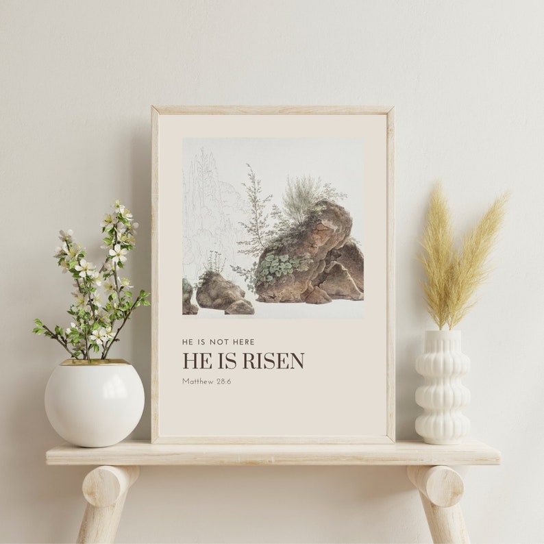 HE is Risen | Easter Decor | Easter Wall Art | Christian Wall Art ...