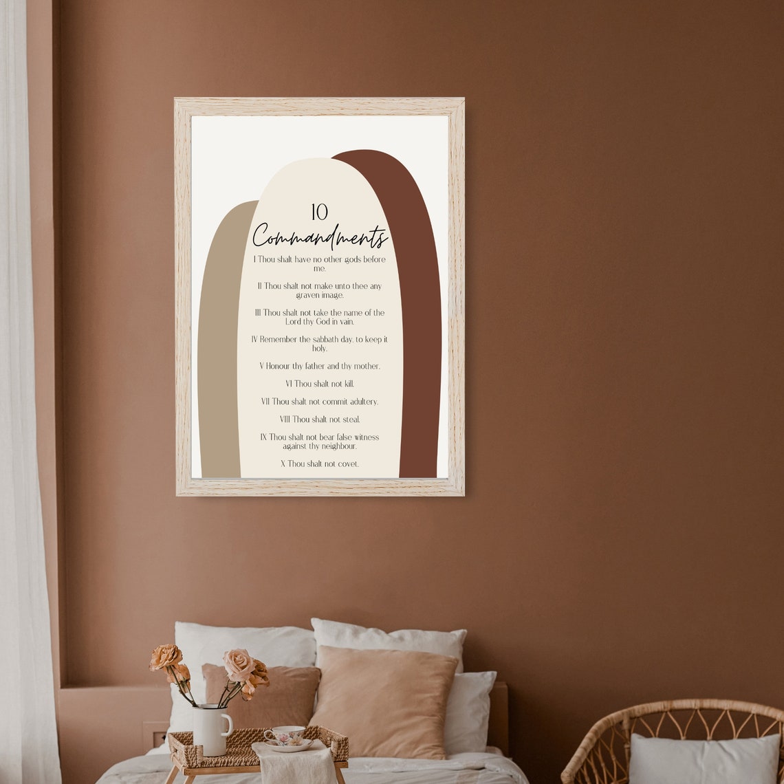 10 Commandments Boho Arch Wall Art Christian Wall Art - Etsy