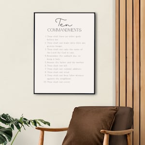 10 Commandments |minimalist Wall Art| Christian Wall Art | Christian ...