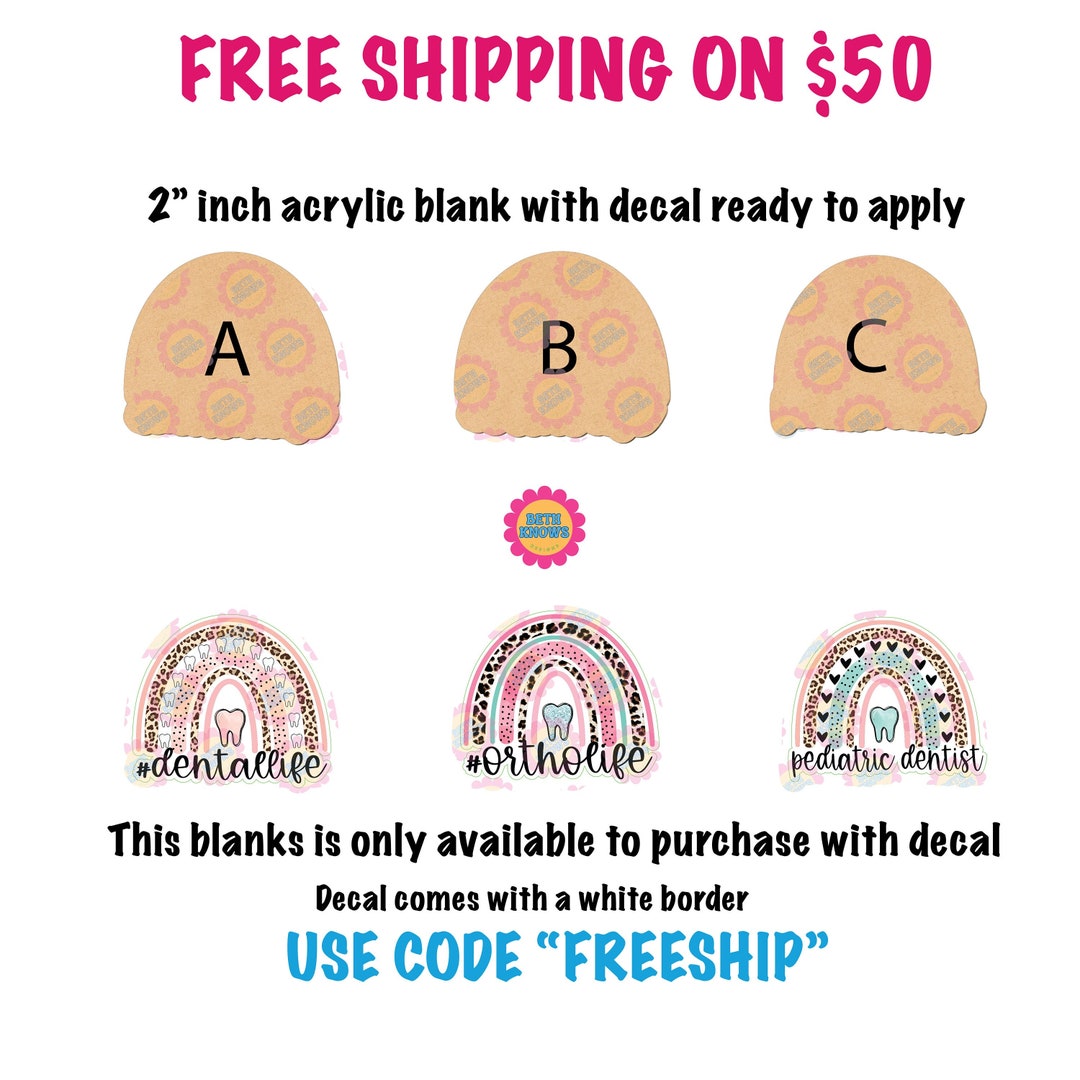 Dental Professional Acrylic Blank for Badge Reels, - Etsy