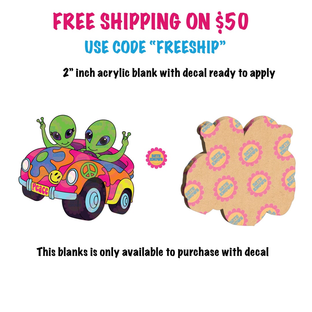 Groovy Aliens Acrylic Blank for Badge Reel - Etsy