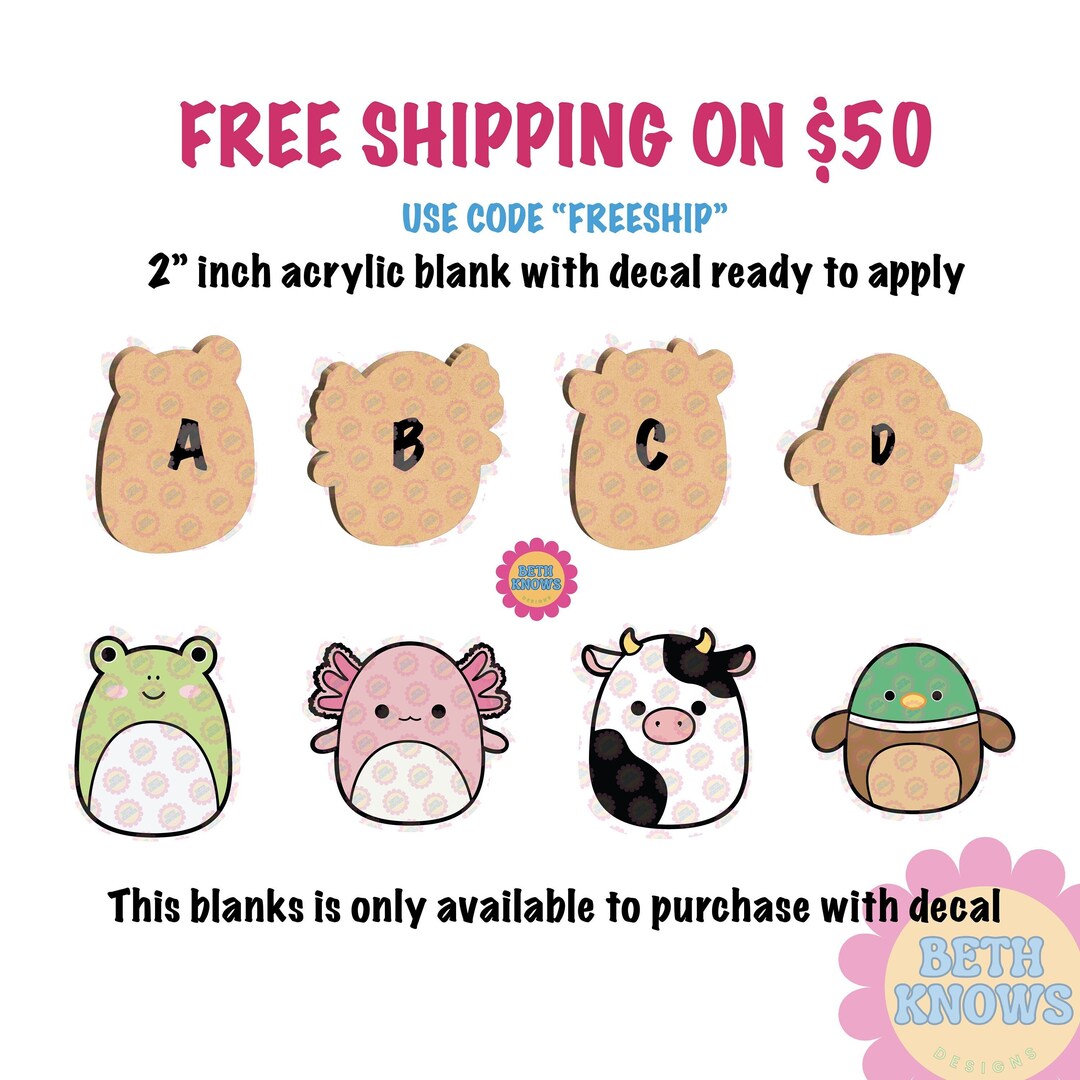 Squishy Mellows Acrylic Blanks for Badge Reels - Etsy