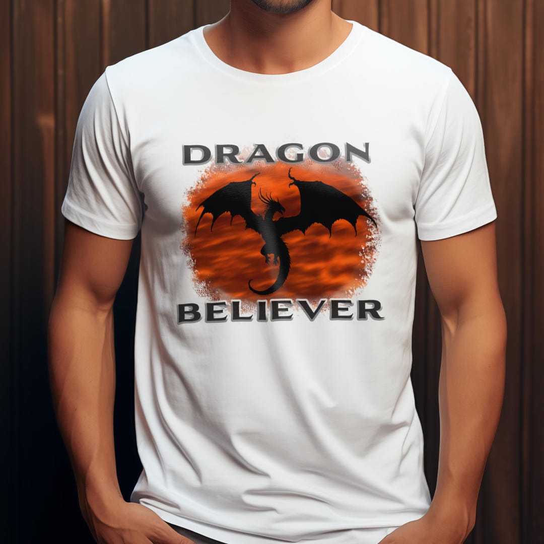 Dragon Believer T-shirt Joe Rogan Troll Shirt Dragon Silhouette Rogan ...