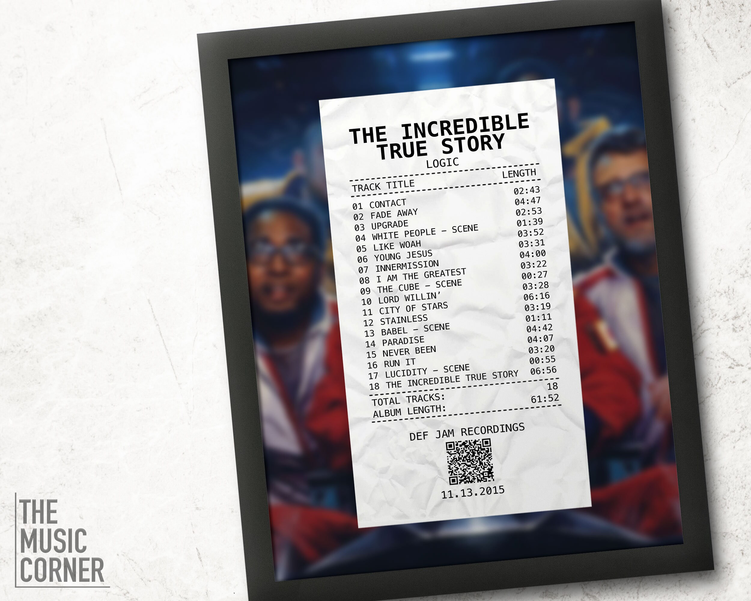 The Incredible True Story Receipt Poster Print Scannable QR Code Music ...