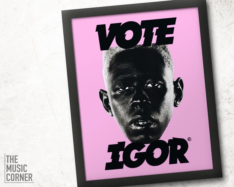 Vote Igor Poster Print | Tyler the Creator Music Decor - Etsy