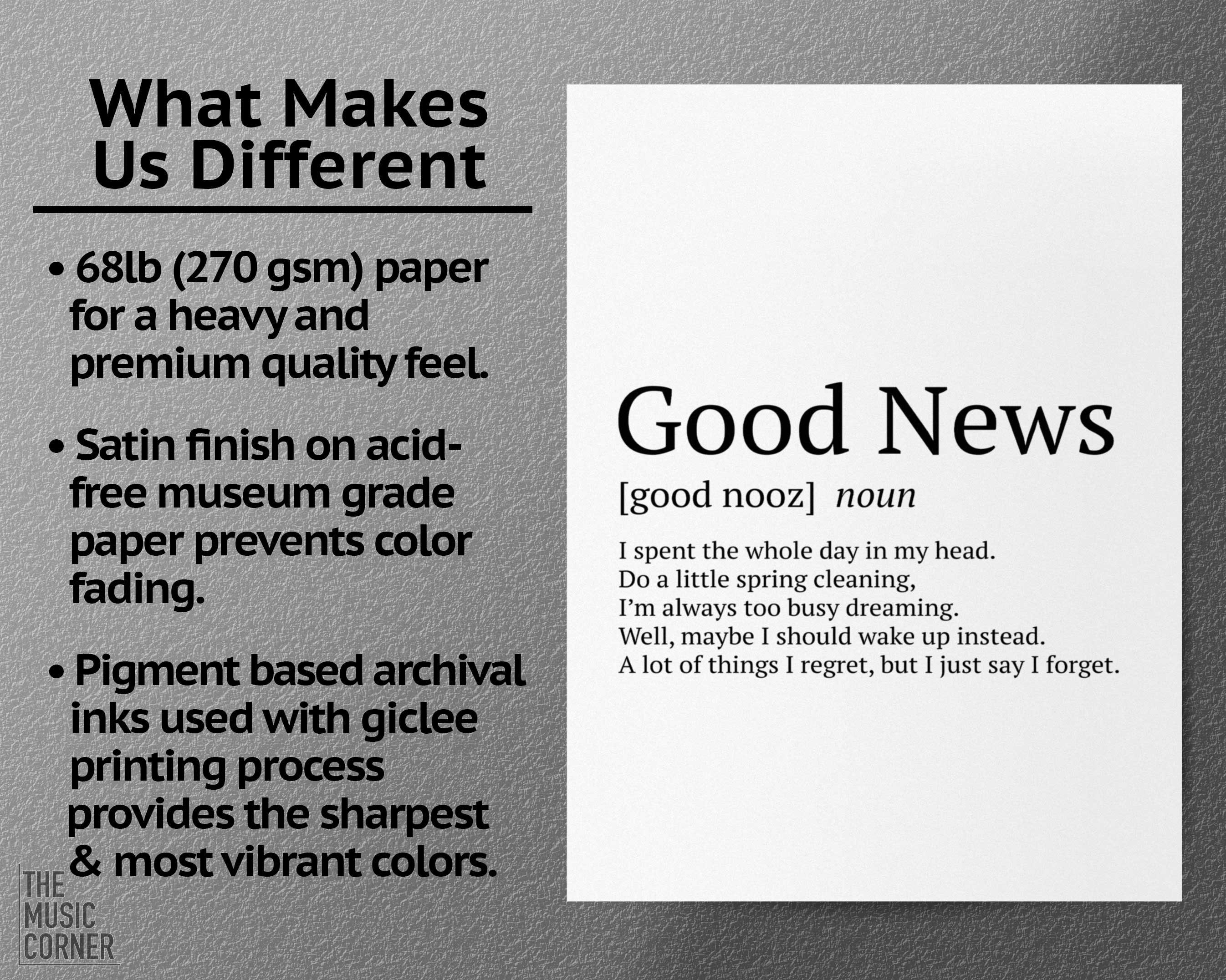 Good News Dictionary Definition | Circles Rap Lyrics Poster Print - Etsy