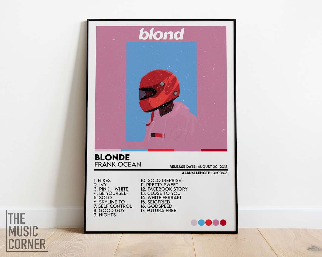 Blonde Tracklist Poster Print | Frank Ocean Music Decor - Etsy