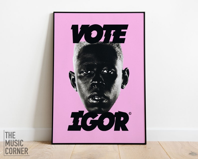 Vote Igor Poster Print | Tyler the Creator Music Decor - Etsy