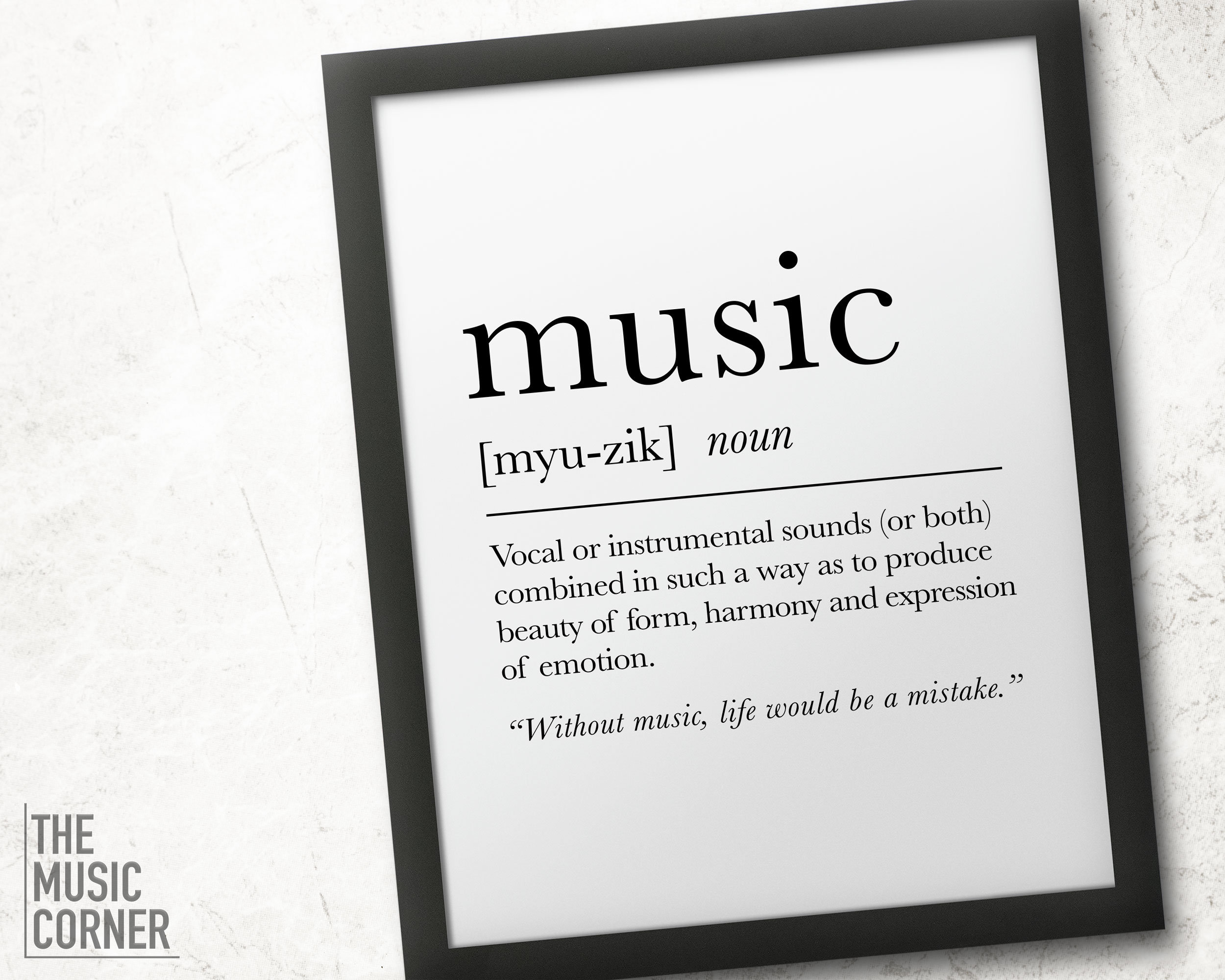 Music Definition Print, Definition Poster, Music Wall Art, Music Print ...
