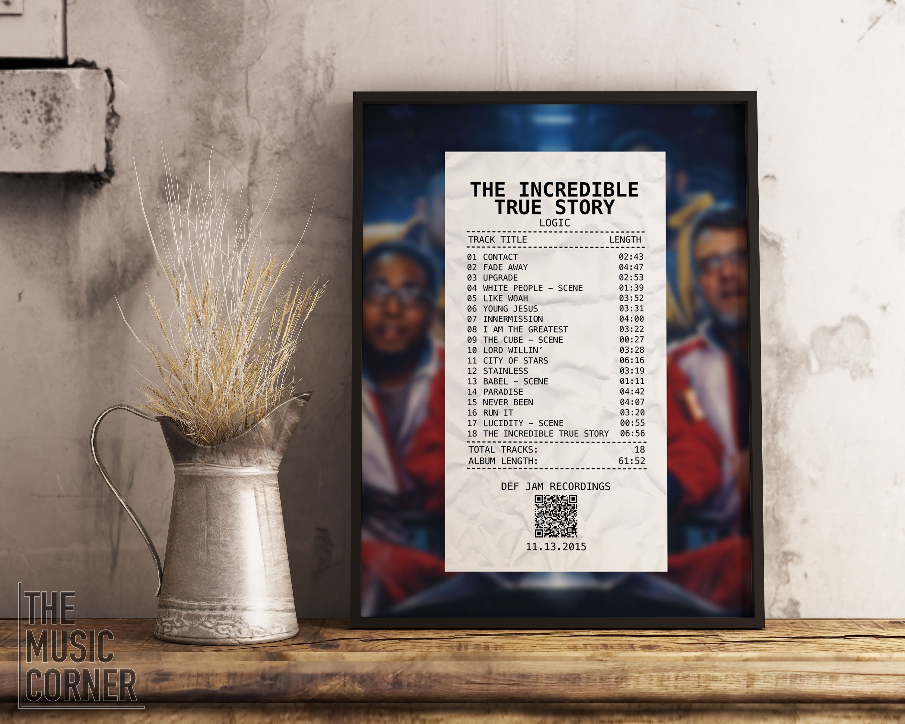 The Incredible True Story Receipt Poster Print Scannable QR Code Music ...