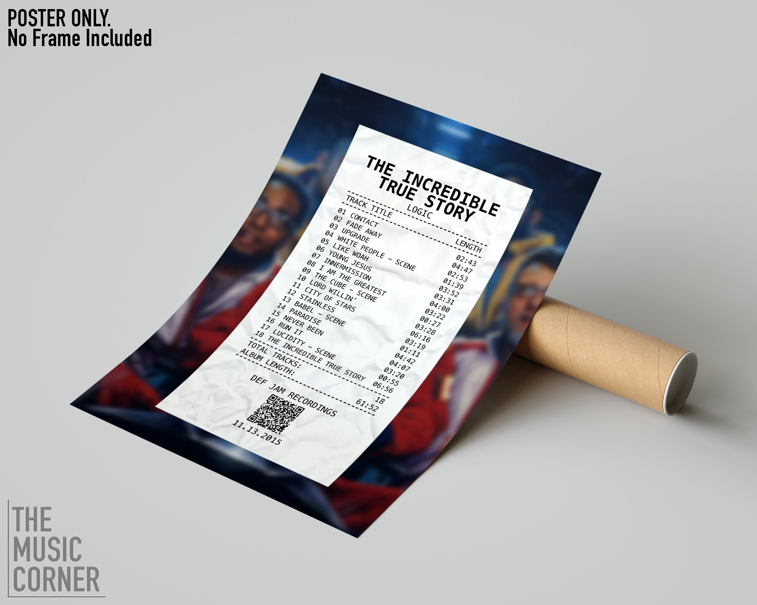 The Incredible True Story Receipt Poster Print Scannable QR Code Music ...