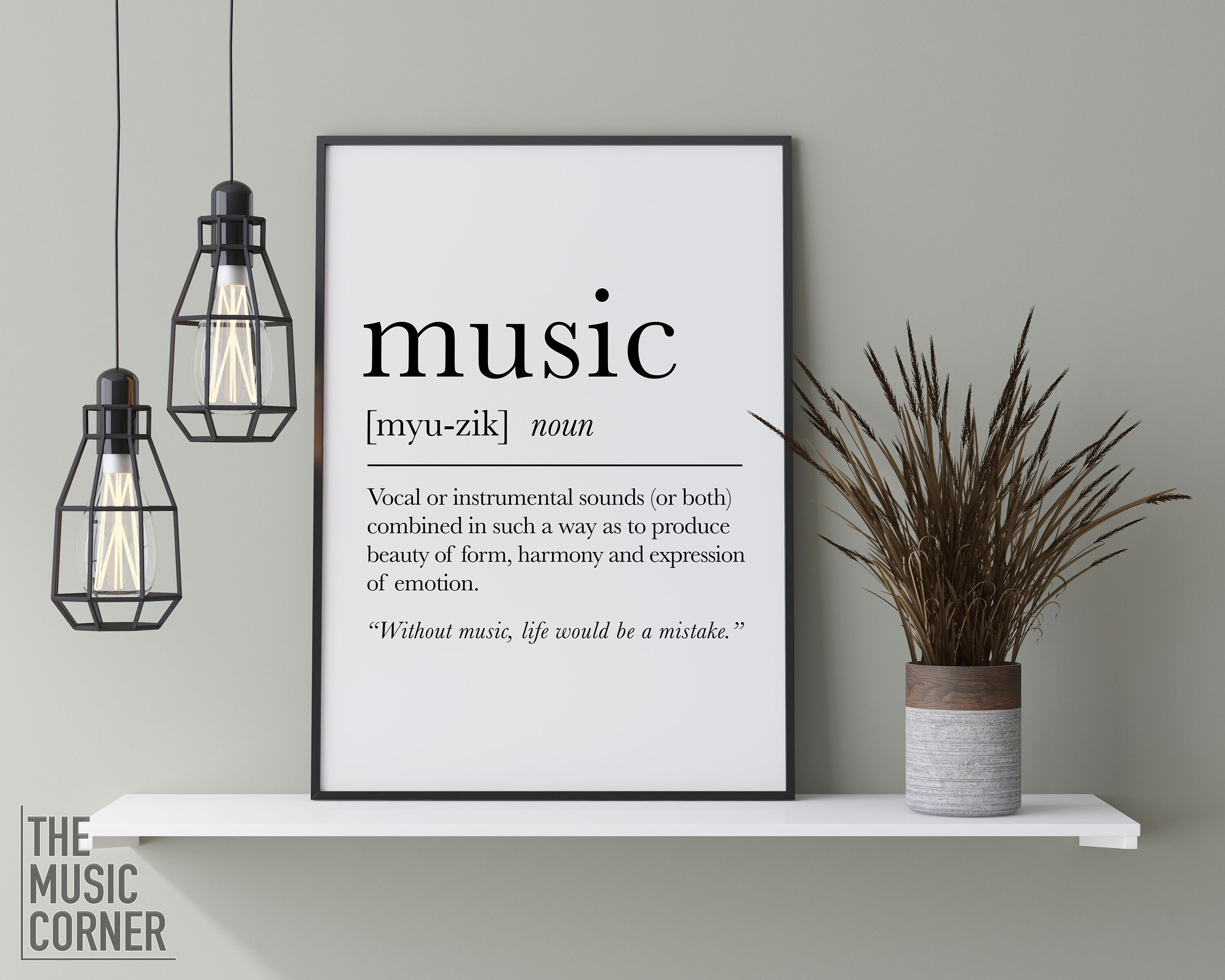 Music Definition Print, Definition Poster, Music Wall Art, Music Print ...