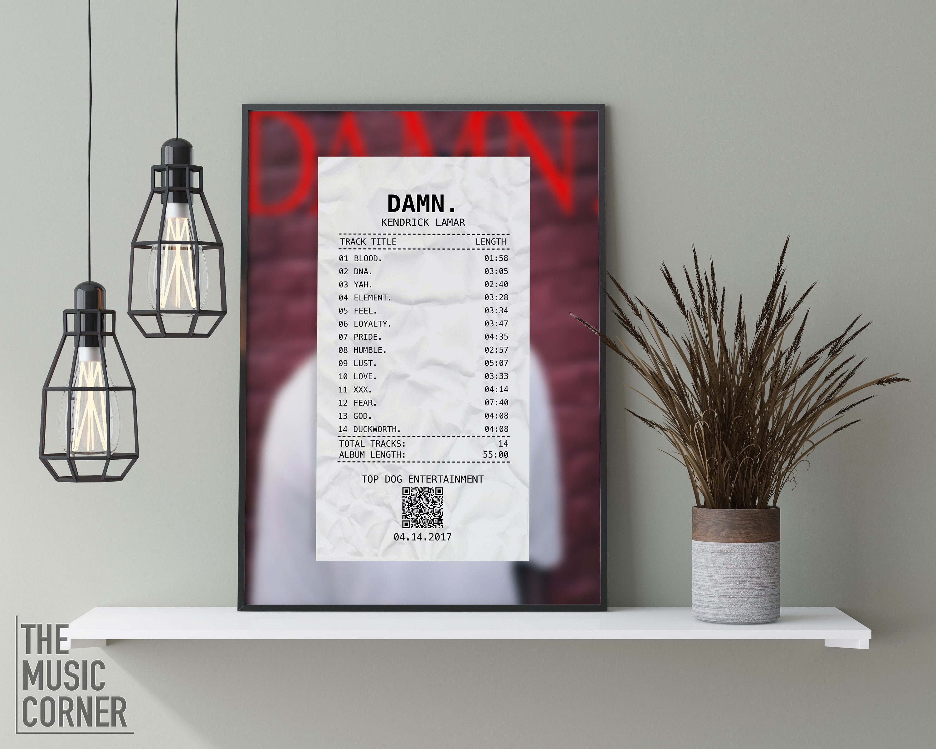 Choose Your Album Custom Receipt Poster Print Scannable QR Code Music ...