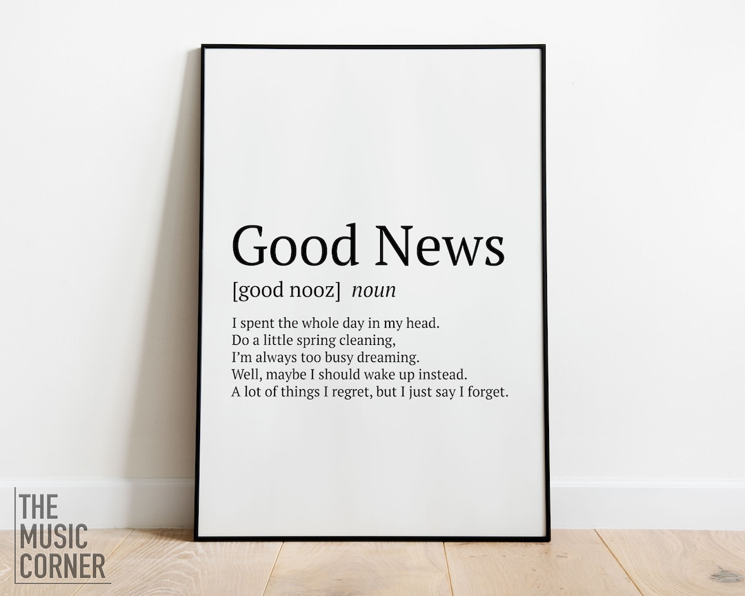 Good News Dictionary Definition | Circles Rap Lyrics Poster Print - Etsy