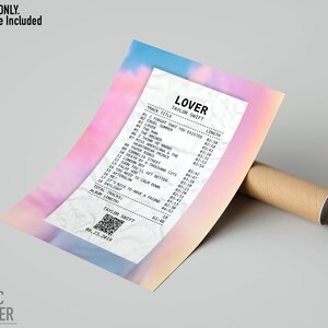 Choose Your Album Custom Receipt Poster Print | Scannable QR Code Music ...