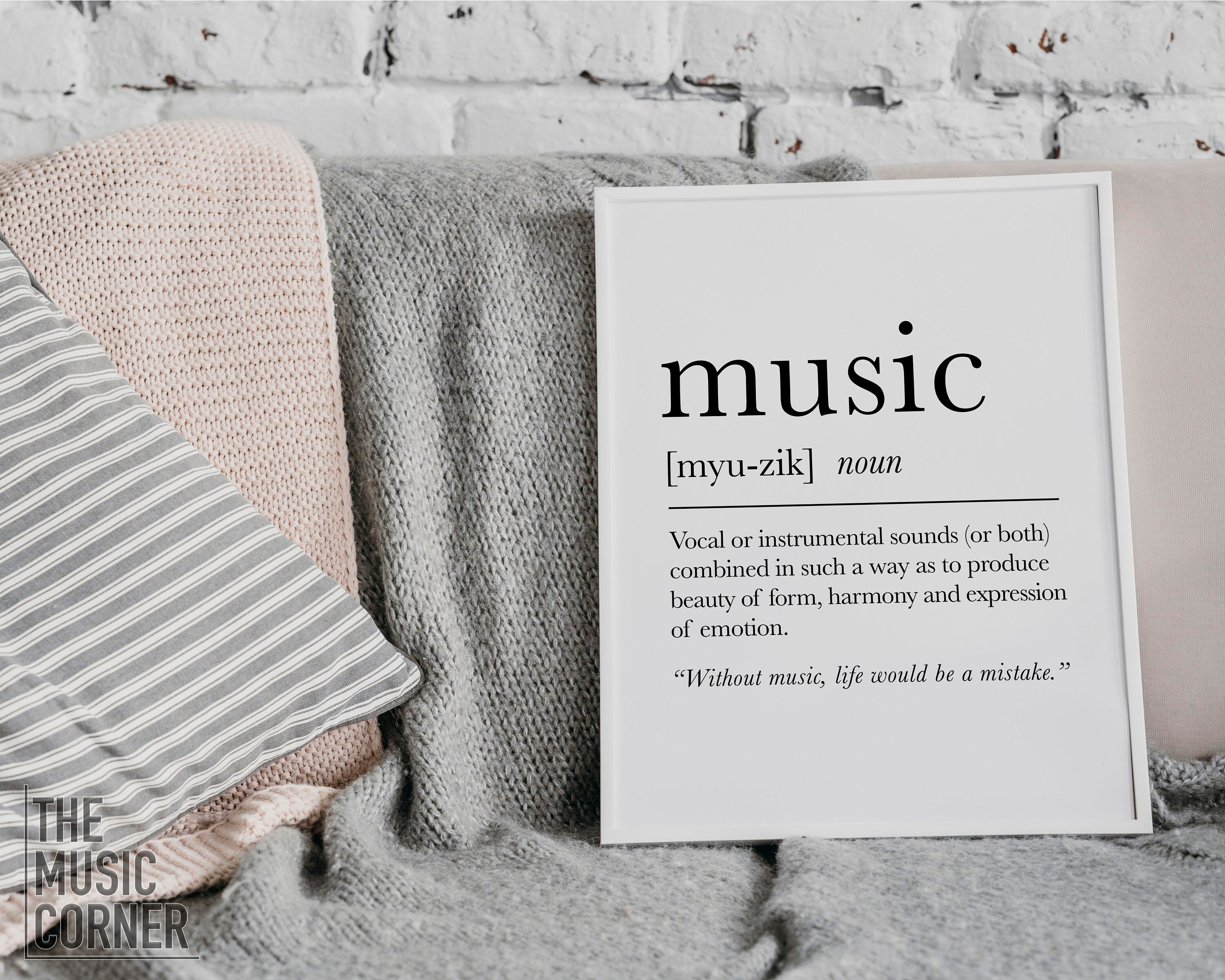 Music Definition Print, Definition Poster, Music Wall Art, Music Print ...
