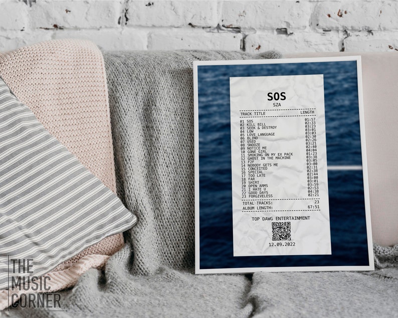 Choose Your Album Custom Receipt Poster Print | Scannable QR Code Music ...