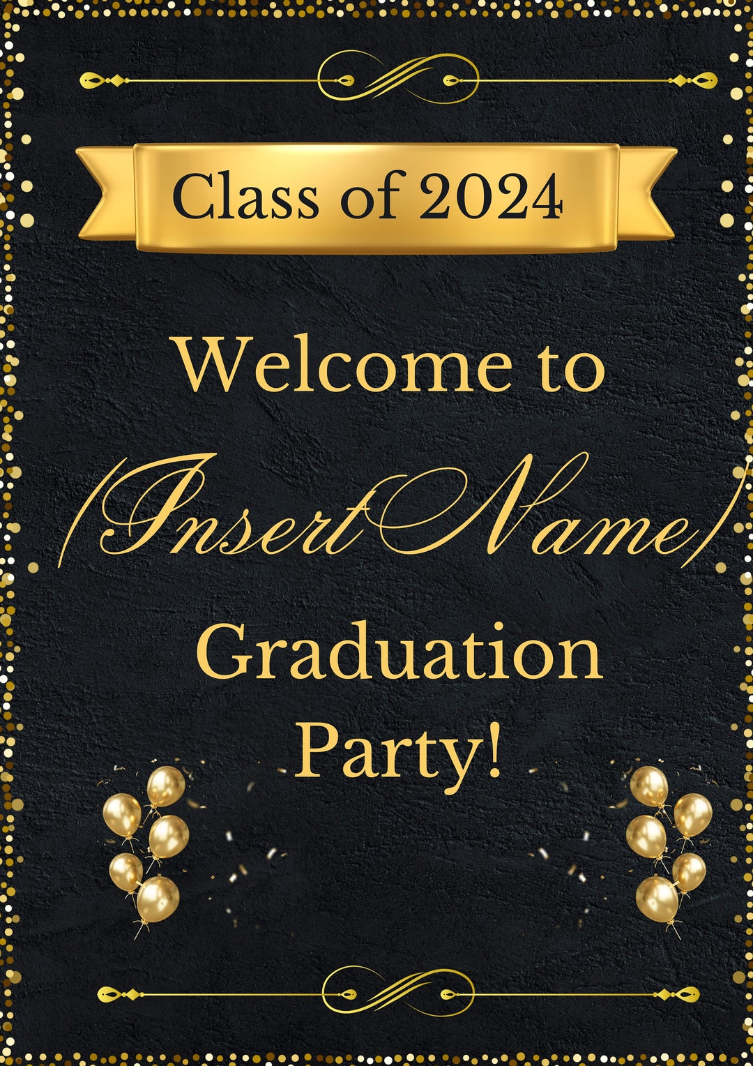Editable Graduation Welcome Poster, Party, Poster, Graduation Party ...